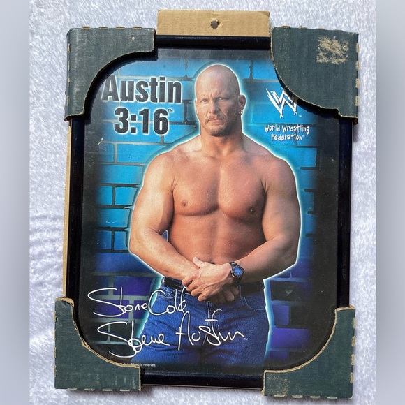 WWE | Art | Vintage 998 Wwewwf Stone Cold Steve Austin Framed Poster ...